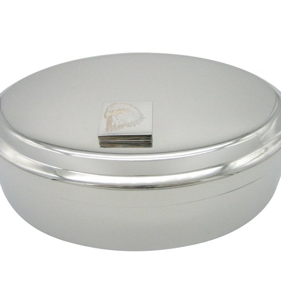 Kiola Designs | Other | Etched Eagle Bird Head Pendant Oval Jewelry Box ...